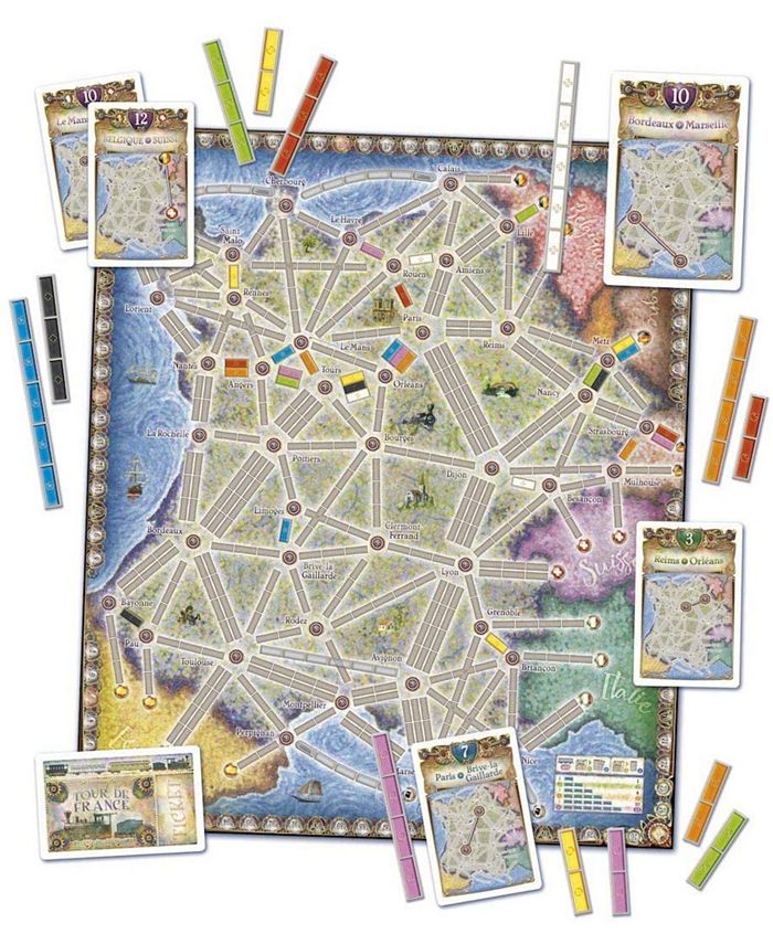 Flat River Group Ticket To Ride - France or Old West Map 6 Board Games ...