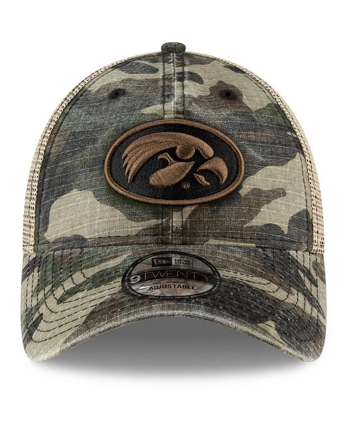 New Era Men's Camo Iowa Hawkeyes Honor Trucker 9TWENTY Snapback Hat ...