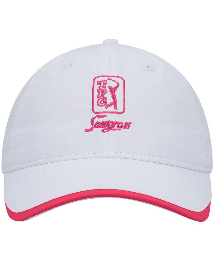 Kate Lord Women's White, Pink TPC Sawgrass Contrast Lip Adjustable Hat ...