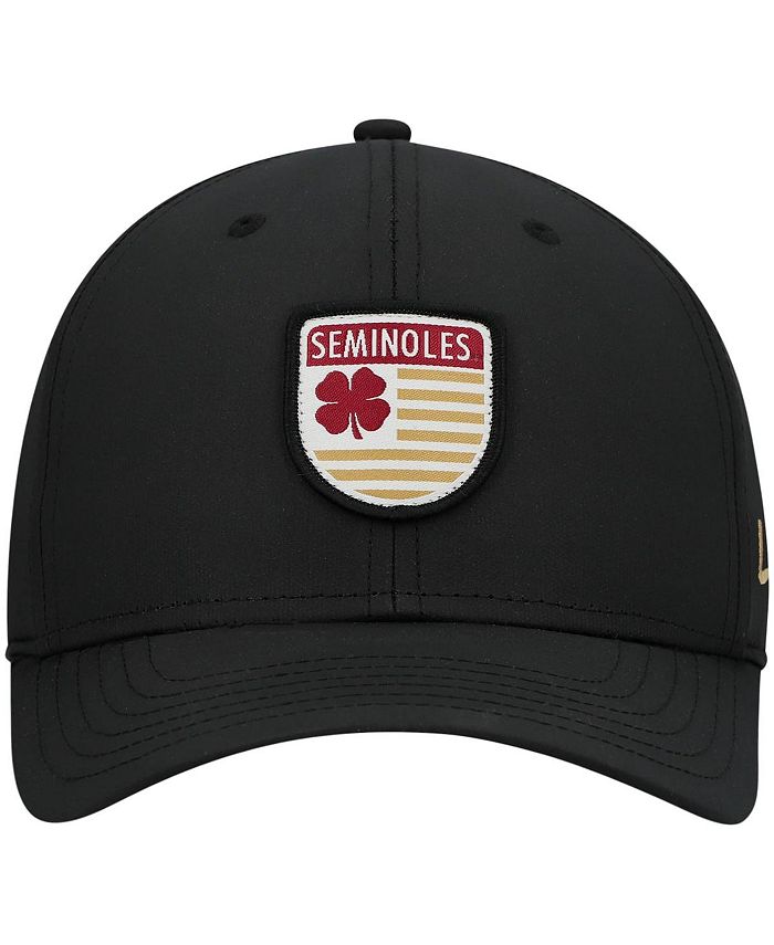 Black Clover Men's Black Florida State Seminoles Nation Shield Snapback ...