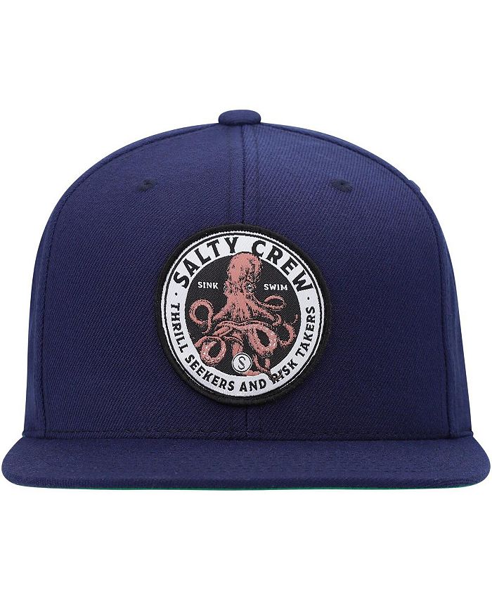 Salty Crew Men's Navy Deep Reach Snapback Hat - Macy's