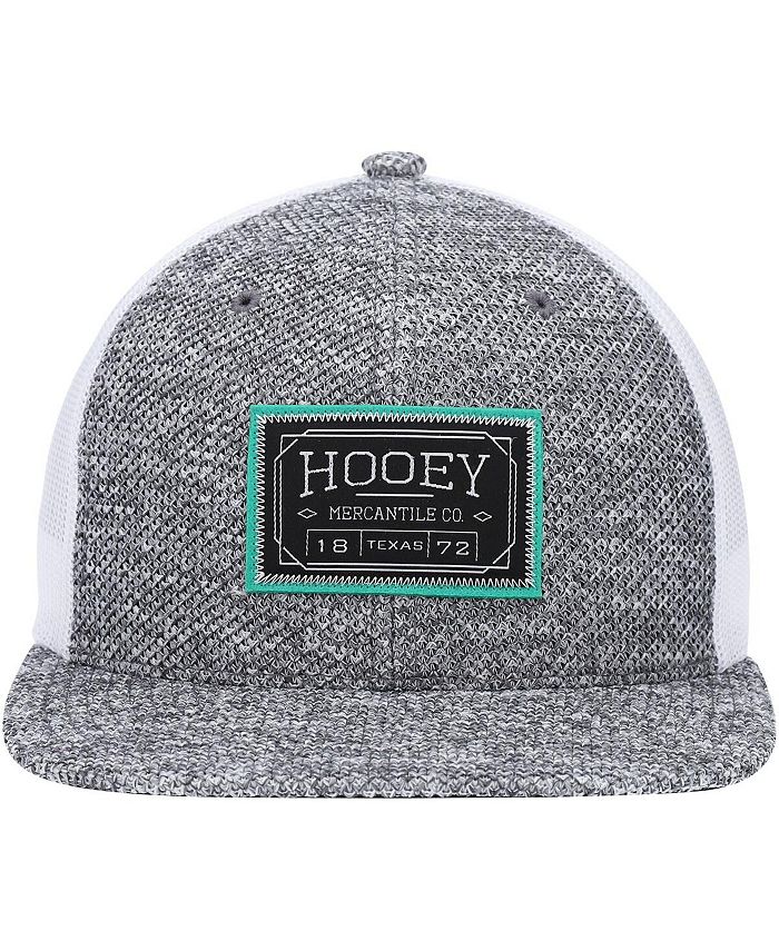 Hooey Men's Heathered Gray, White Doc Trucker Snapback Hat - Macy's