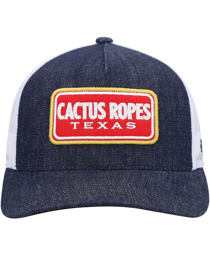 Hooey Men's Navy, White Cactus Ropes Trucker Snapback Hat - Macy's