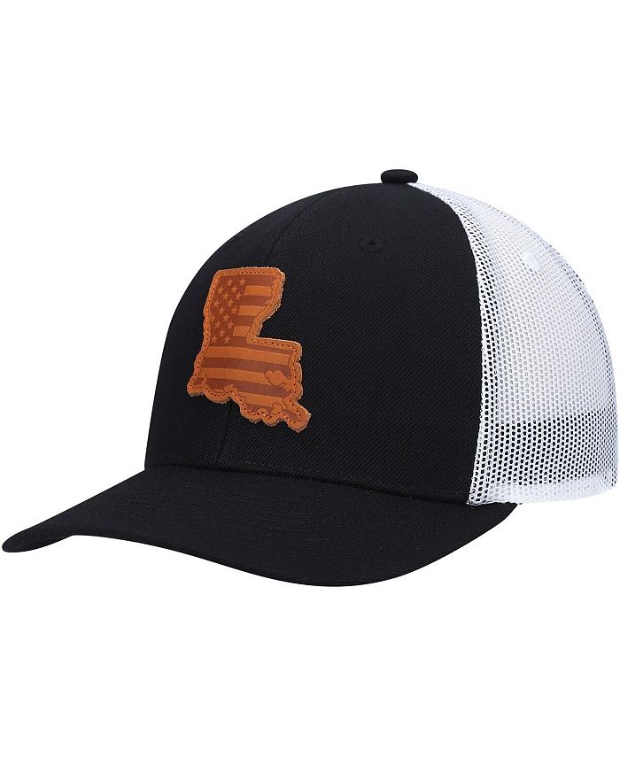 Local Crowns Men's Black, White Louisiana State Patch Trucker Snapback ...