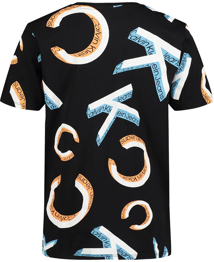 Calvin Klein Big Boys Dimensional CK Print T-shirt - Macy's