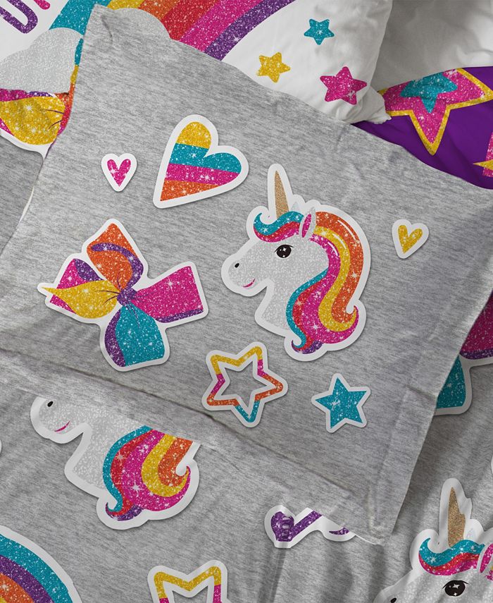 Jojo Siwa 6 Piece Rainbow Sparkle Bed Set, Queen - Macy's