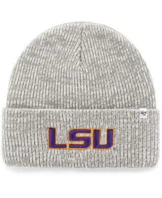 Men's '47 Gray Lsu Tigers Brain Freeze Cuffed Knit Hat - Macy's