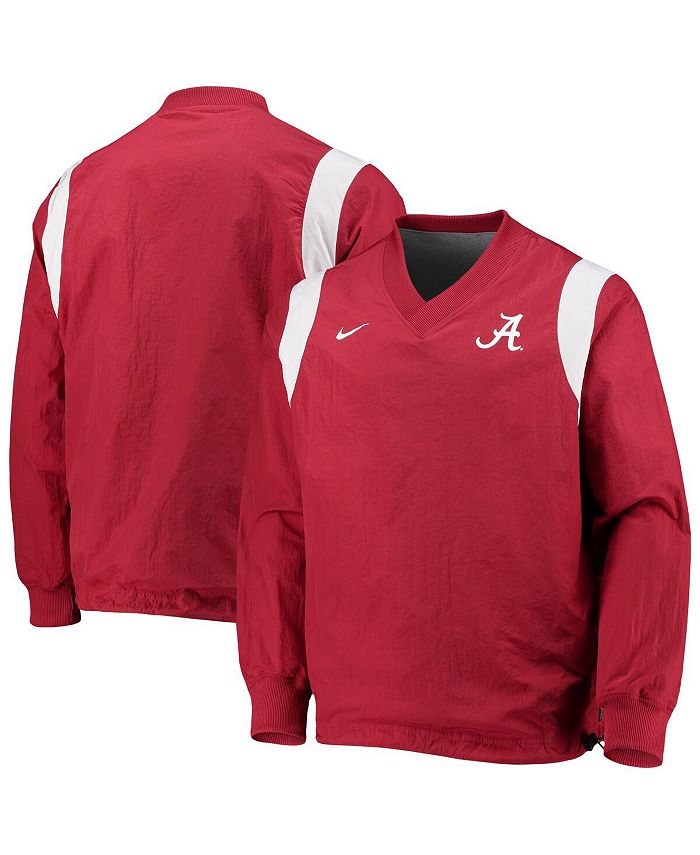 Nike Men's Crimson Alabama Crimson Tide Rev Pullover Windbreaker Jacket ...