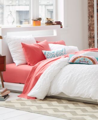 Bar III Box Pleat White Comforters - Macy's