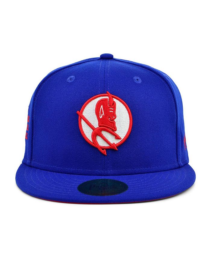 Physical Culture Men's Royal Los Angeles Red Devils Black Fives Fitted ...