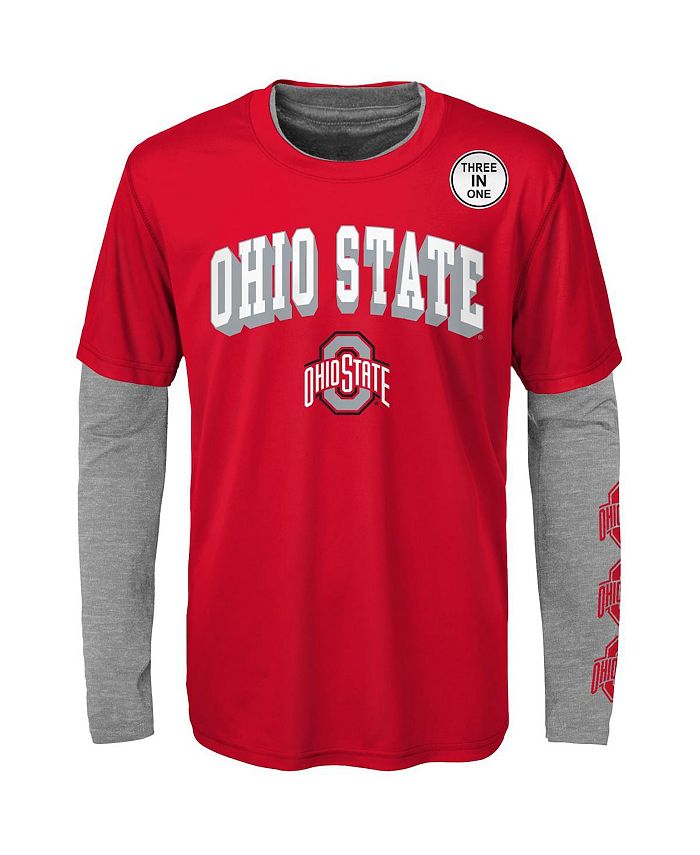 Outerstuff Preschool Boys and Girls Scarlet, Heathered Gray Ohio State ...