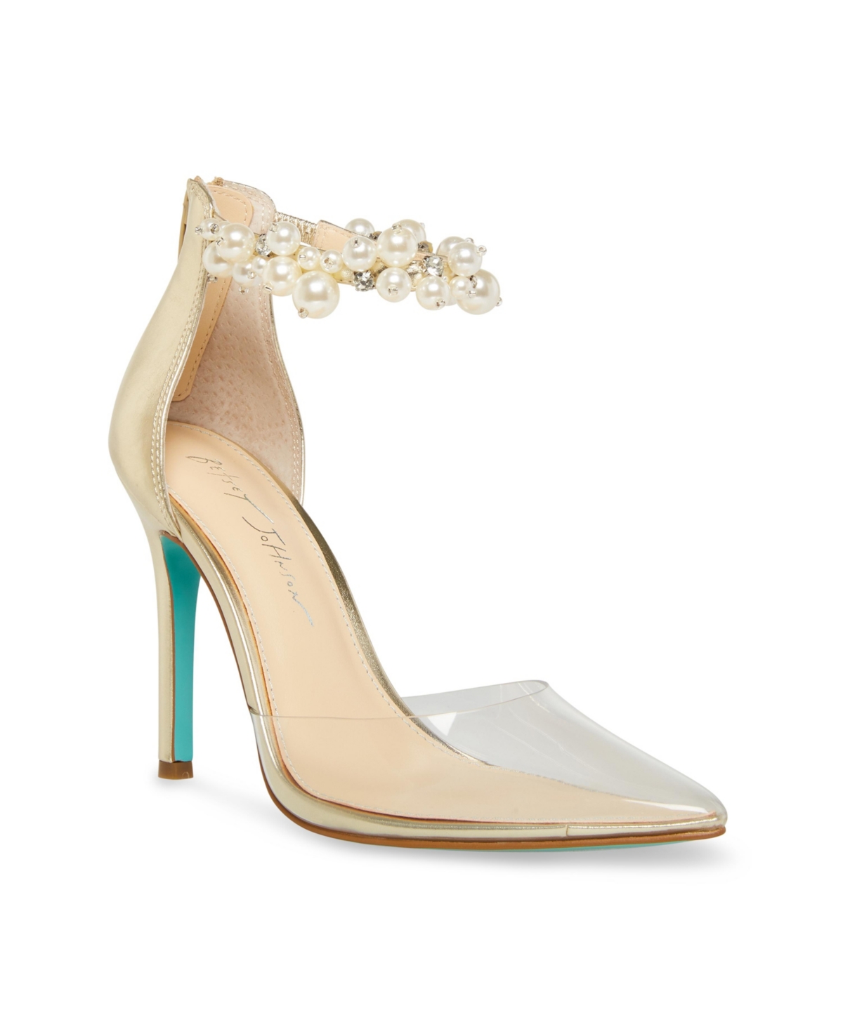 Betsey Johnson Jace Pointy Toe Imitation Pearl Dress Pumps Women's ...