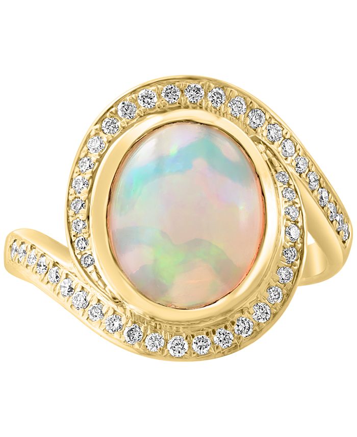 EFFY Collection EFFY® Ethiopian Opal (1-3/4 ct. t.w.) & Diamond (1/4 ct ...
