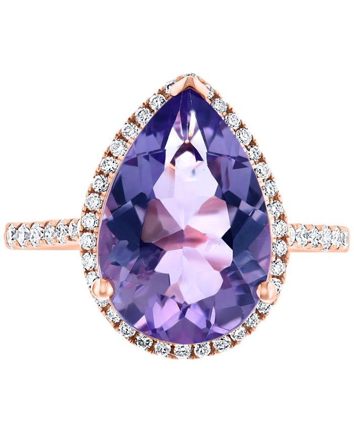EFFY Collection EFFY® Pink Amethyst (5-1/3 ct. t.w.) & Diamond (1/3 ct ...