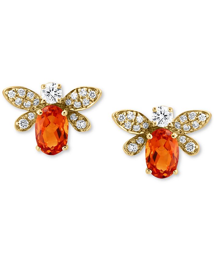 EFFY Collection EFFY® Citrine (7/8 ct. t.w.) & Diamond (1/4 ct. t.w ...