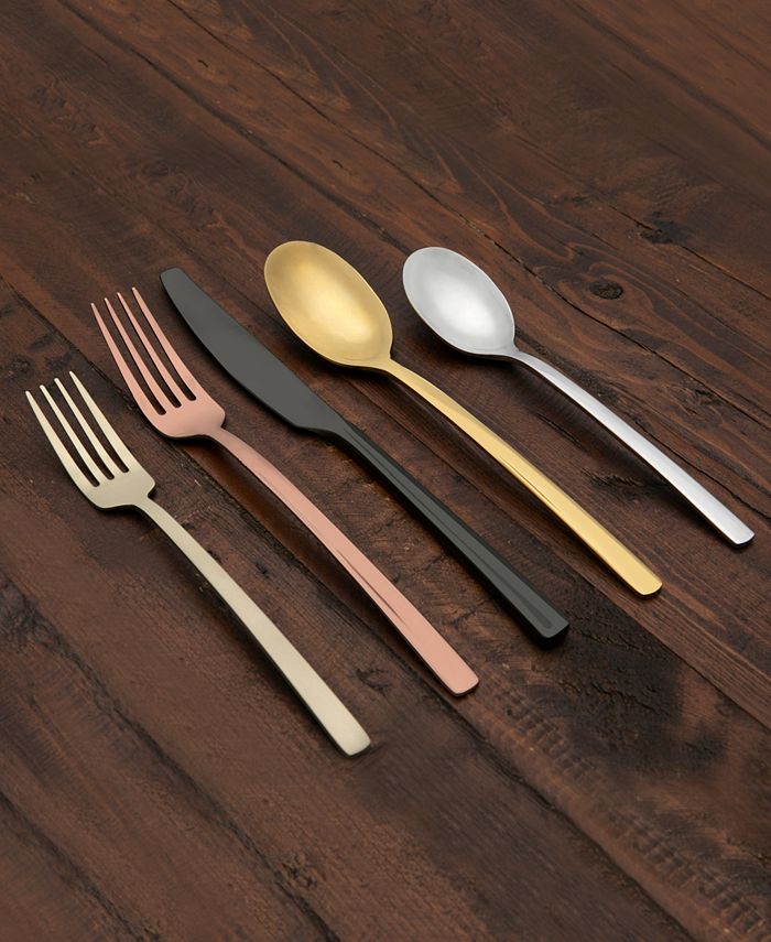 Cambridge Silversmiths Beacon Multi-Color Satin 16-Piece Flatware Set ...