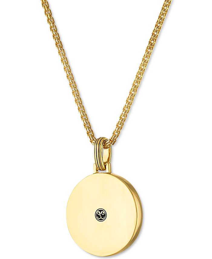 Esquire Men's Jewelry Two-Tone Zeus Amulet 24" Pendant Necklace in ...