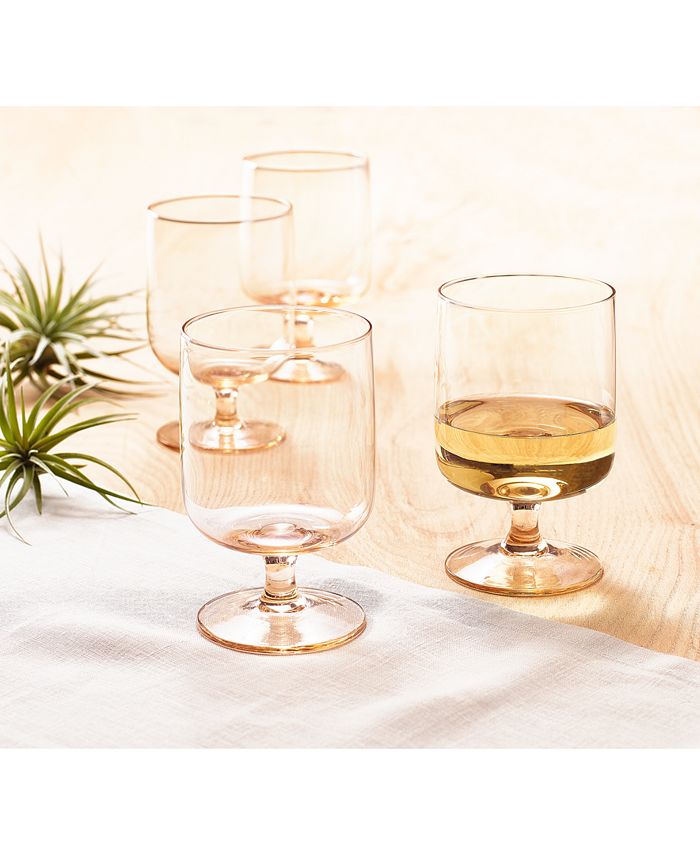 Oake Stackable Short Stem Wine Glasses, Set of 4, Created for Macy's ...