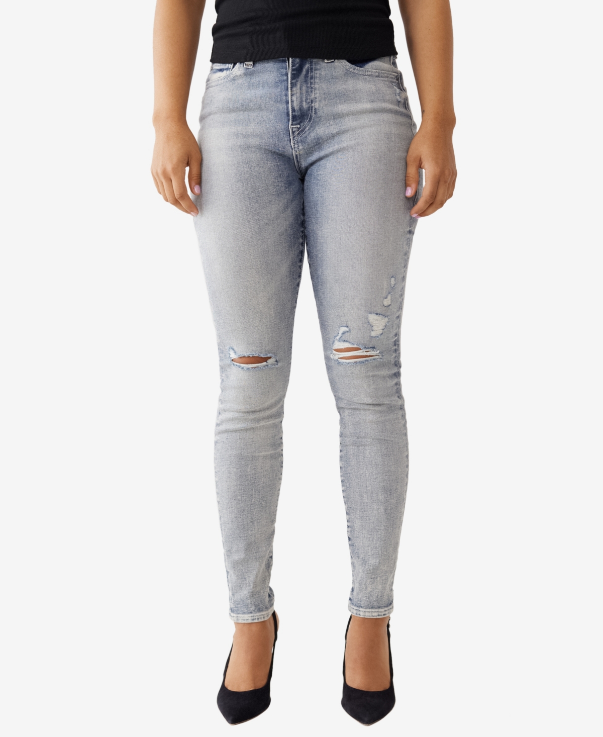 True Religion Womens Halle High Rise Super Skinny Jeans In Carpenter