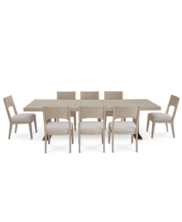 Bernhardt Solaria 9pc Dining Set (Rectangular Table & 8 Side Chairs) - Macy's