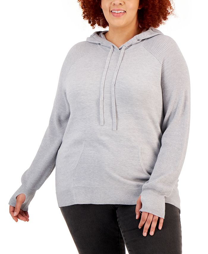 Style & Co Plus Size Sweater Hoodie, Created for Macy's - Macy's
