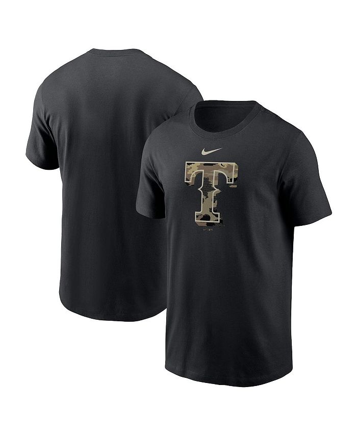 Nike Men's Black Texas Rangers Team Camo Logo T-shirt - Macy's