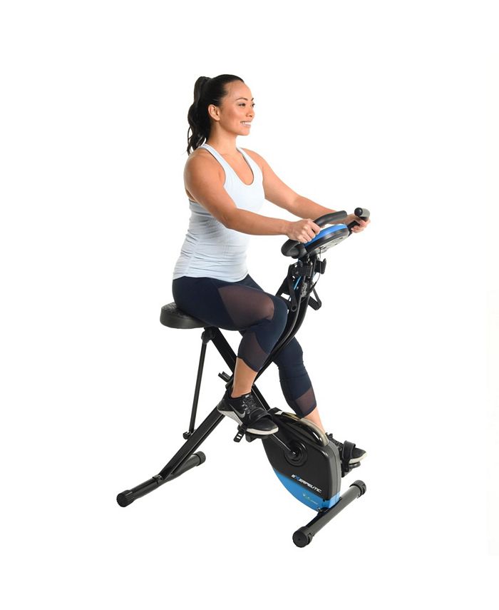 Exerpeutic Bluetooth Folding Upright Bike with MyCloudFitness App - Macy's