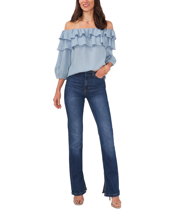 Sam & Jess Ruffled Off-The-Shoulder Top - Macy's
