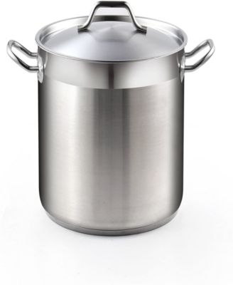 20 Quart Professional Grade Stainless Steel Stock Pot with Lid, Silver ...