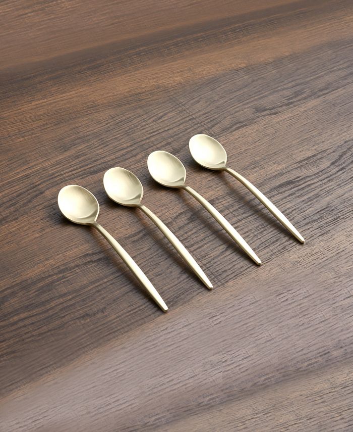 Cambridge Silversmiths Gaze Champagne Satin Demi Spoon Set, 4 Piece ...