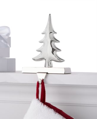 Holiday Lane Black & White 7" Tree Stocking Holder, Created for Macy's ...
