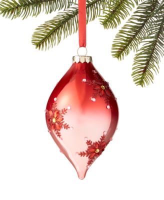 Holiday Lane Ruby Red Holiday Glass Drop Ornament, Created for Macy's ...
