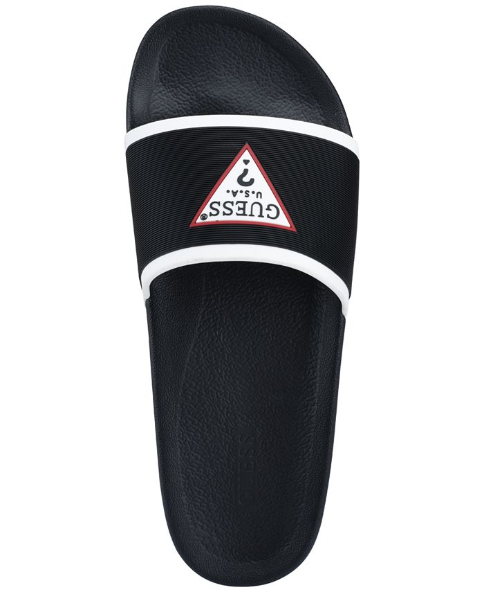 GUESS Men's Eppie Triangle Logo Slide Sandals & Reviews - All Men's ...