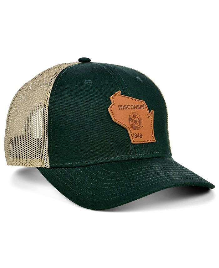 Local Crowns Men's Green and Natural Wisconsin Statement Trucker ...