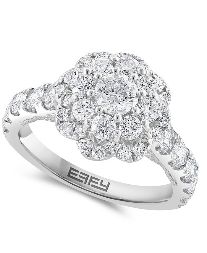 EFFY Collection EFFY® Diamond Cluster Engagement Ring (1-7/8 ct. t.w ...