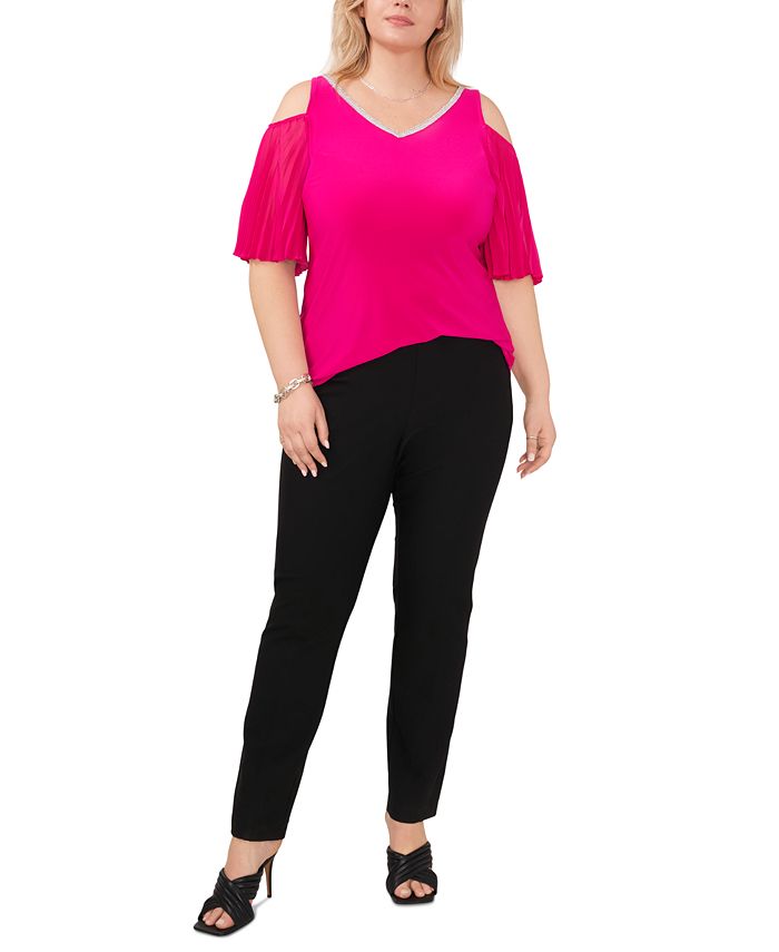 MSK Plus Size Embellished Cold-Shoulder Top & Reviews - Dresses - Plus ...