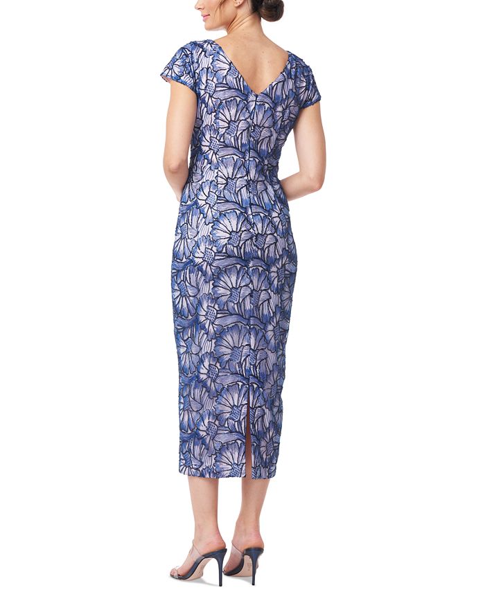 JS Collections Women's Sequined Embroidered Mesh Dress - Macy's