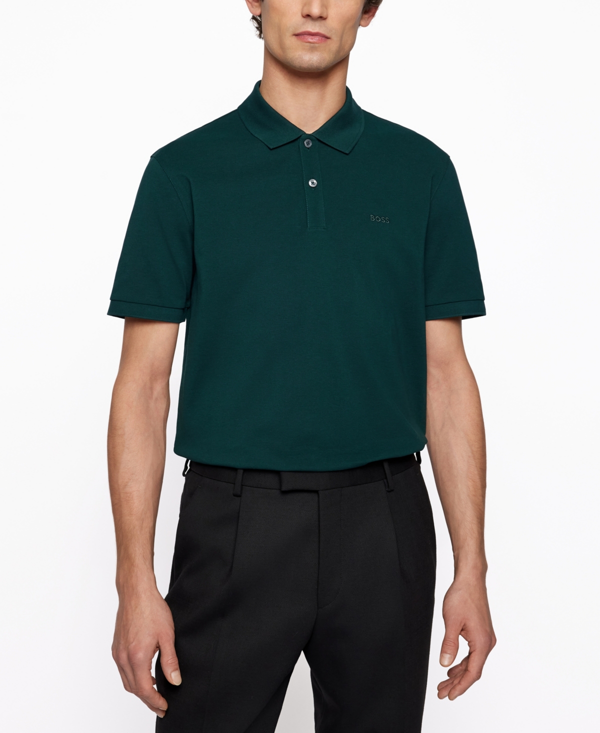 Click here for Boss by Hugo Boss Mens Cotton Regular-Fit Polo Shi... prices