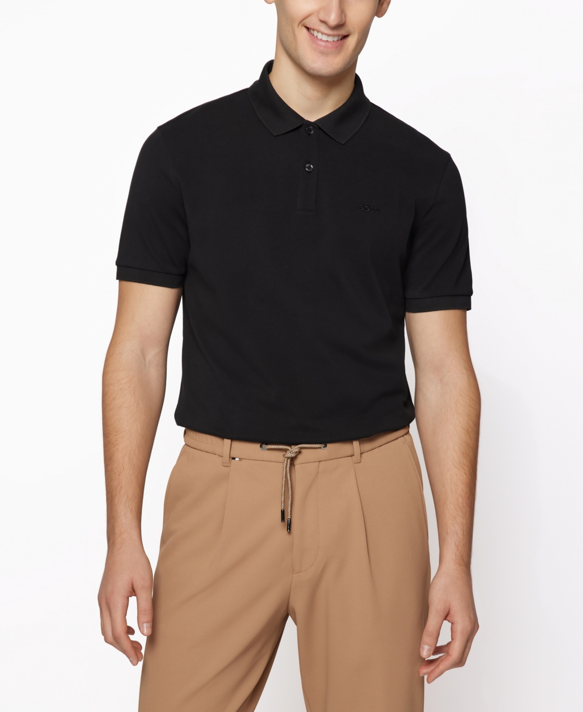Click here for Boss by Hugo Boss Mens Cotton Regular-Fit Polo Shi... prices