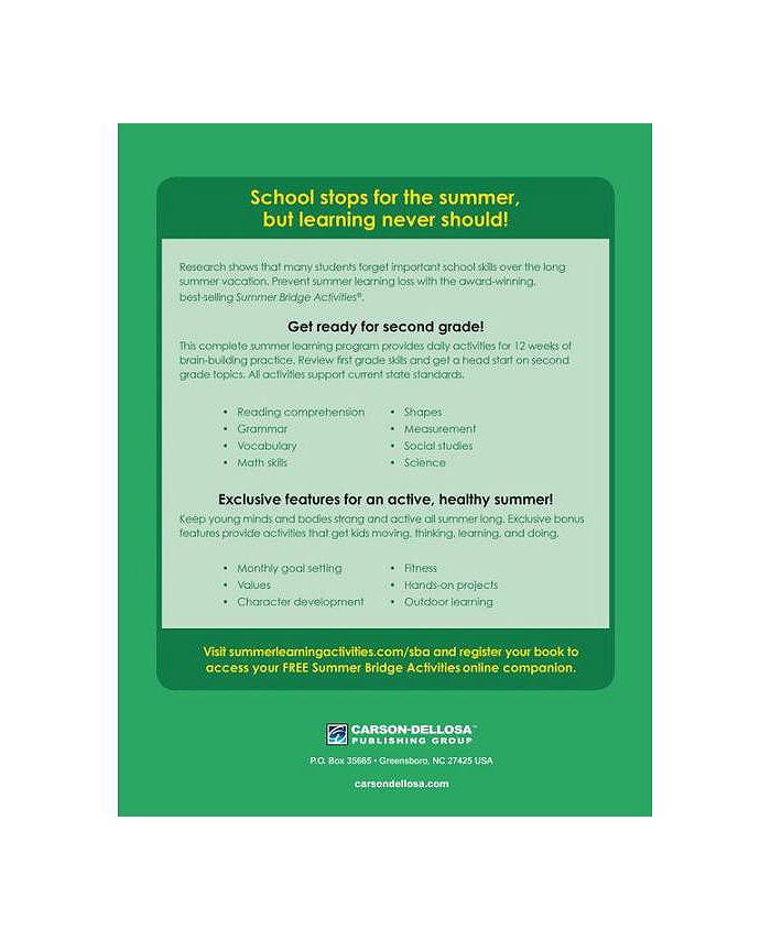 Barnes & Noble Summer Bridge Activities, Grades 1 - 2: Bridging Grades ...