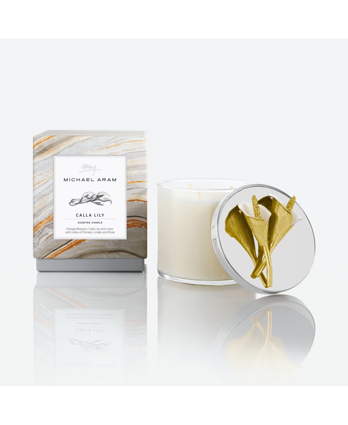 Michael Aram Calla Lily Candle - Silver