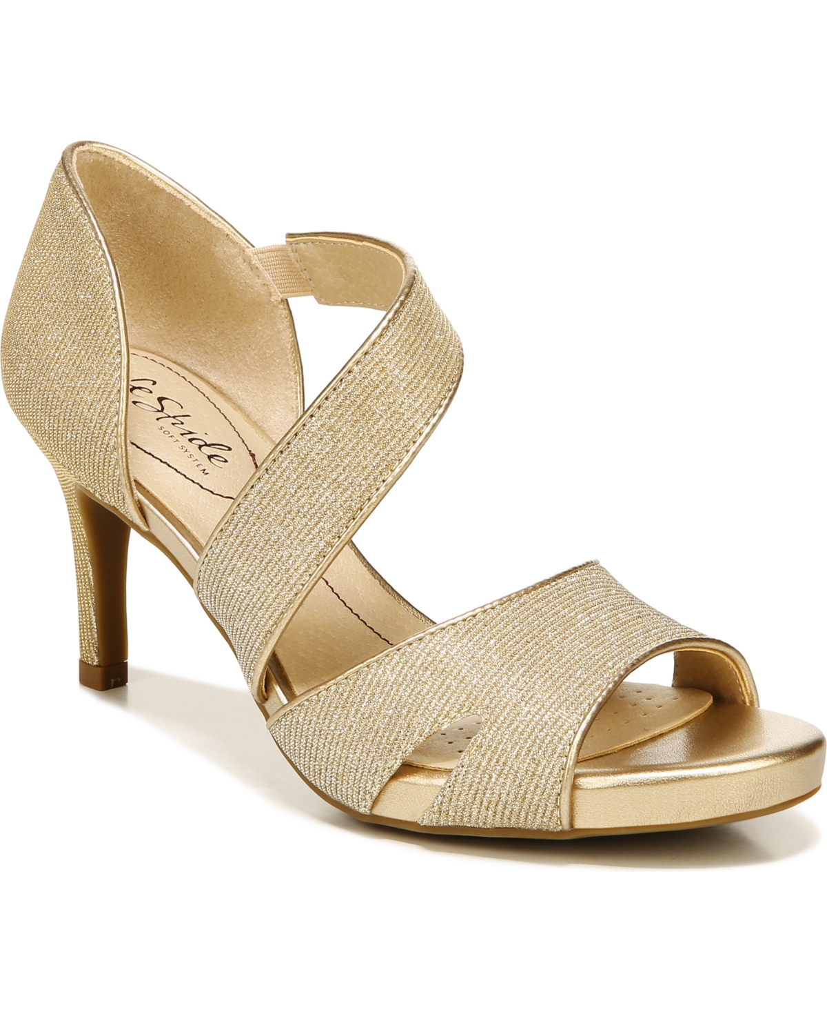 Click here for LifeStride Mega Pumps - Light Gold Rhinestone Fabr... prices