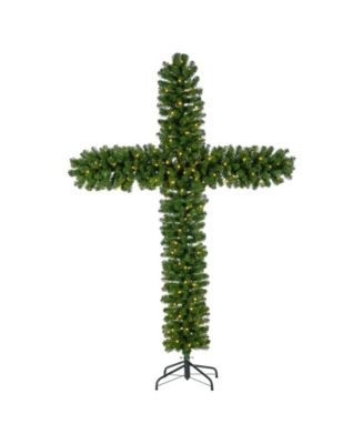 7.5' Indoor and Outdoor Cross Pine Tree with 250 Ul Warm Lights - Macy's