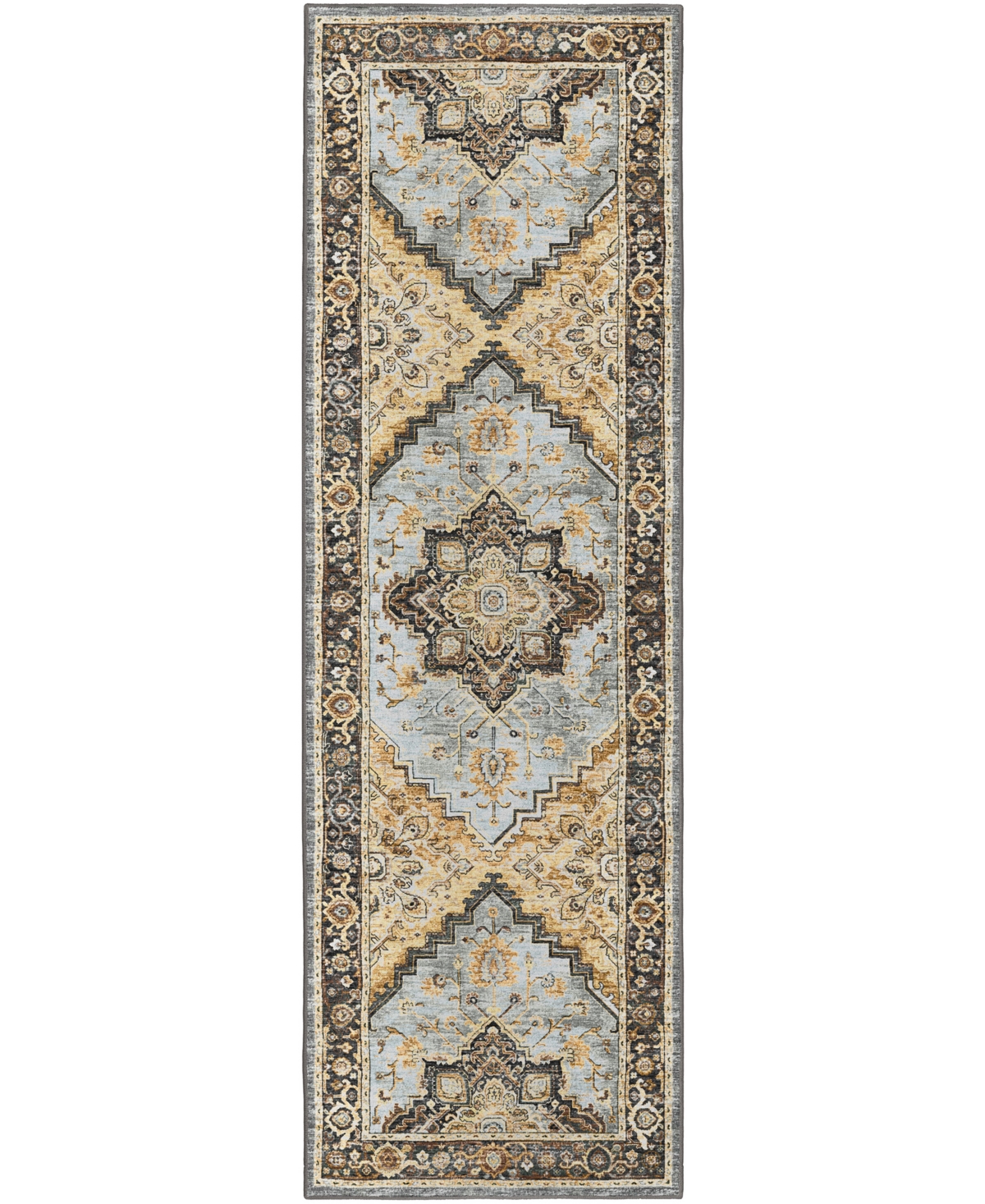 Click here for Dalyn Jericho JC2 26 x 8 Runner Area Rug - Charcoa... prices
