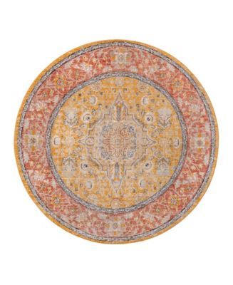 Bayshore Home Dolores DOL01 7' x 7' Round Area Rug - Macy's
