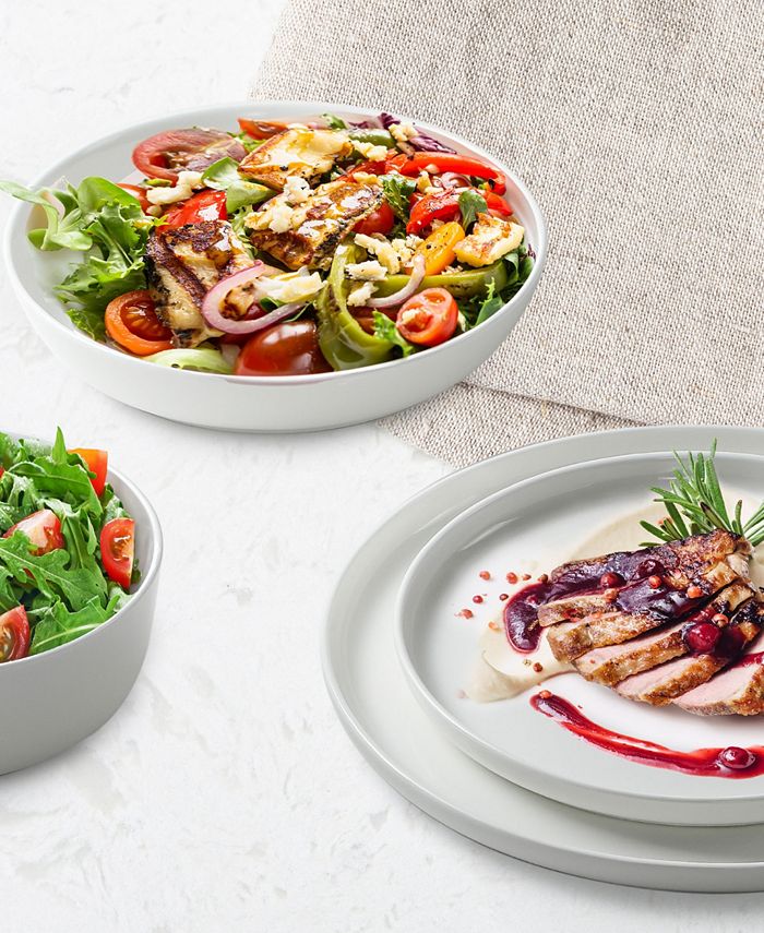 Table 12 Natural White 16-Pc Dinnerware Set, Service for 4 - Macy's