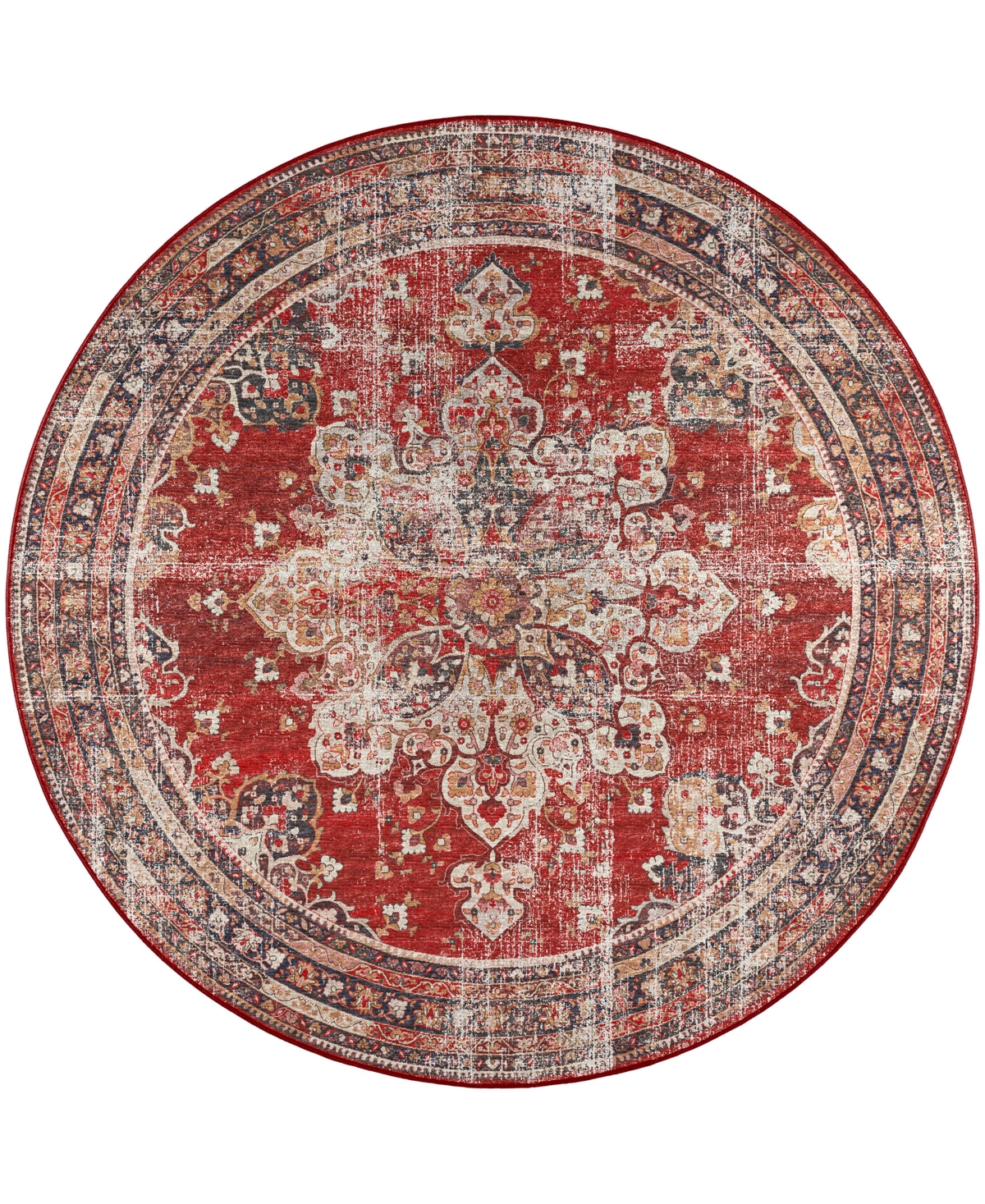 Click here for Dalyn Jericho JC6 4 x 4 Round Area Rug - Burgundy prices