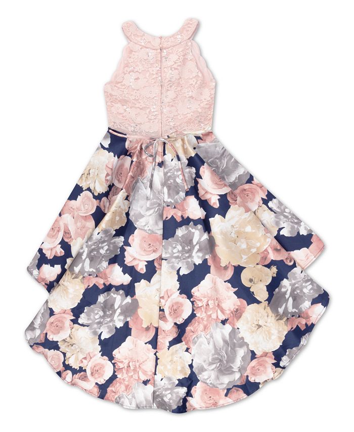 Speechless Big Girls Floral High-Low Social Dress - Macy's
