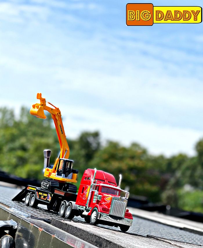 Big Daddy Mag-Genius Big-Daddy Big Rig Low-Boy Transport with Excavator ...