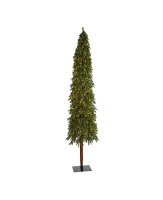 Grand Alpine Artificial Christmas Tree with Lights and Bendable ...